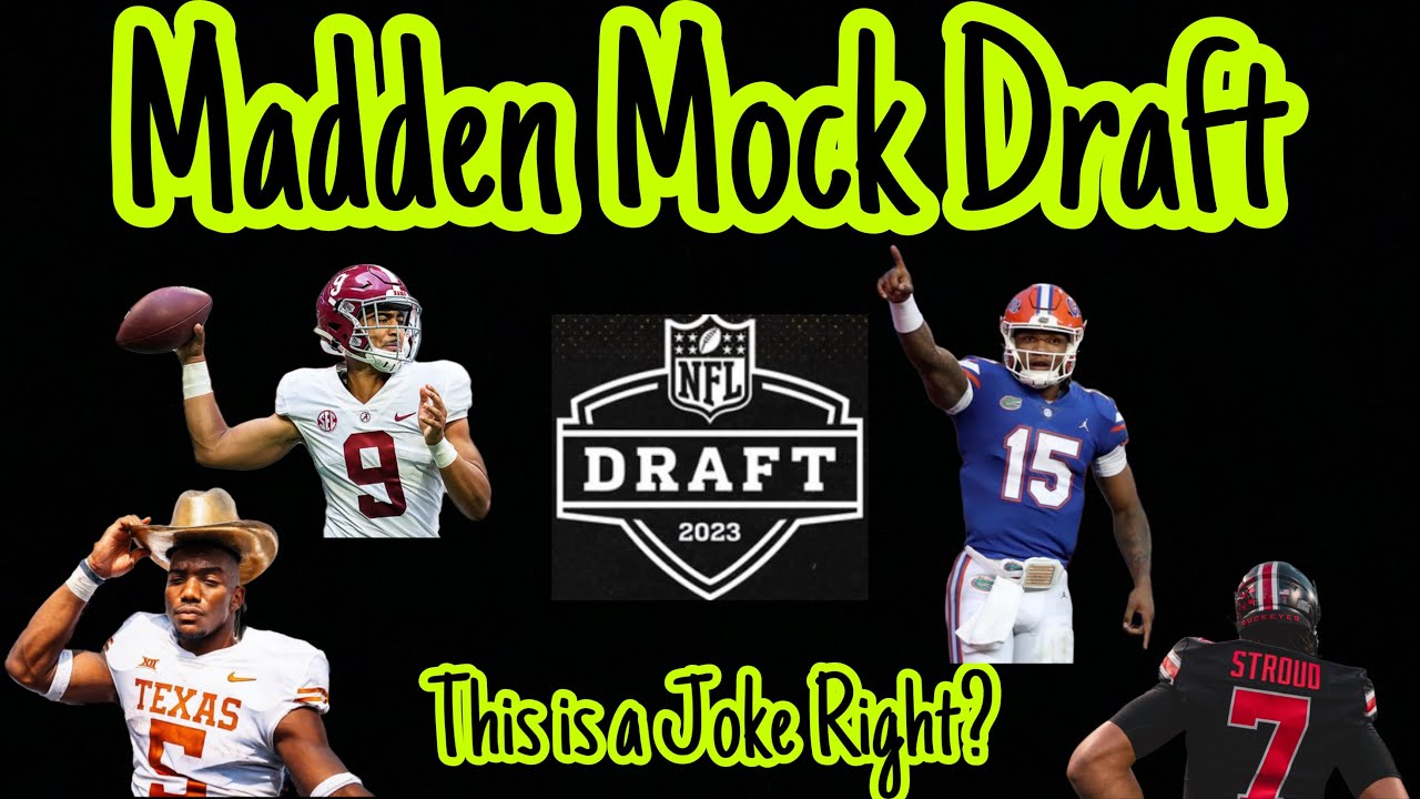 Madden 23 Mock Draft Reaction What Were They Thinking! - YouTube