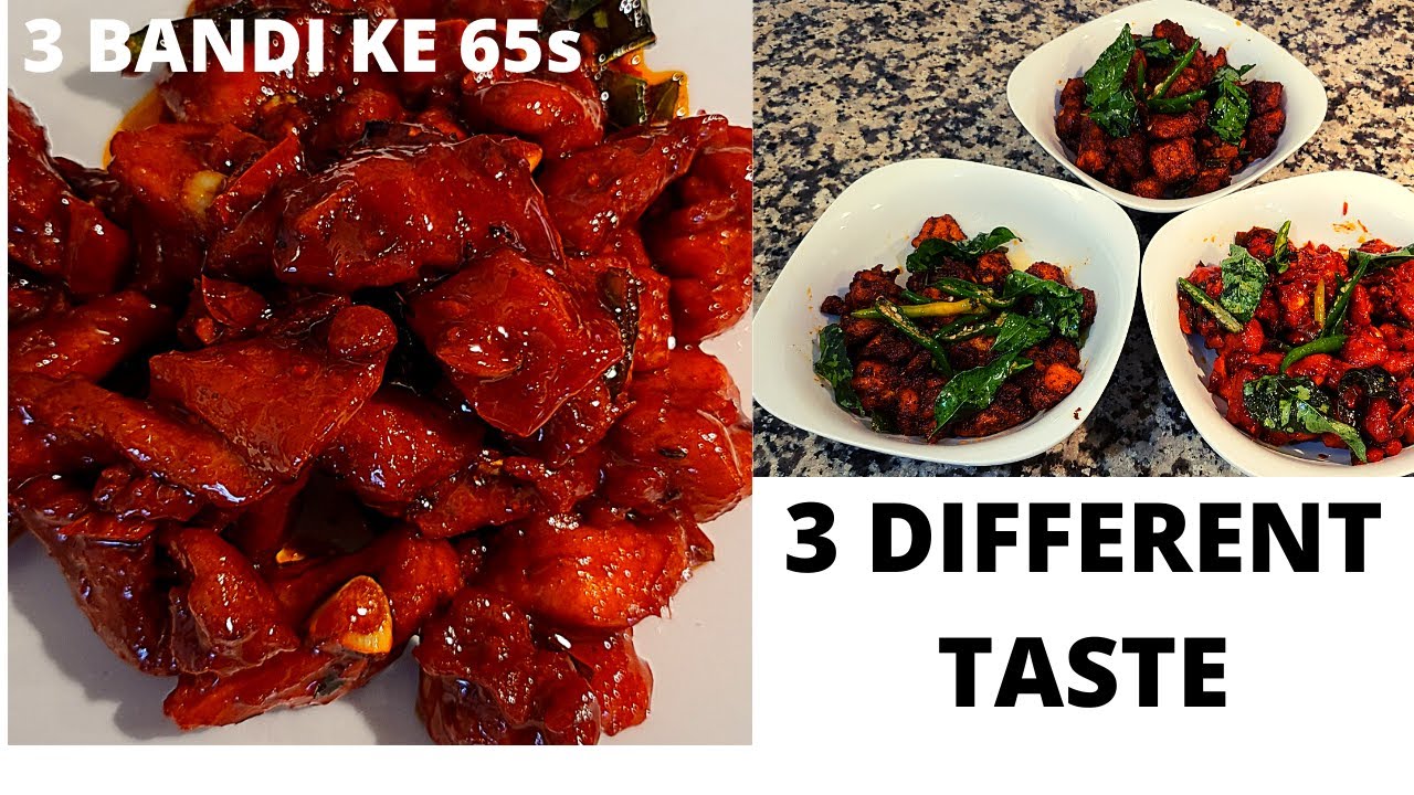 3 Bandi wale Chicken 65 in 1VIDEO. Amazing food, street food, indian ...