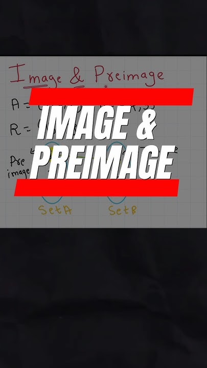 Image & Preimage | Ch1 - Relations & Functions | Class 12 #shorts # ...
