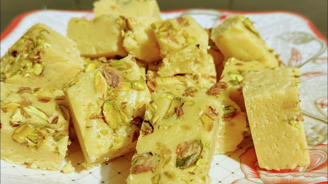 Easy Milk Barfi Recipe - Milk Cake - Dessert Recipes - YouTube