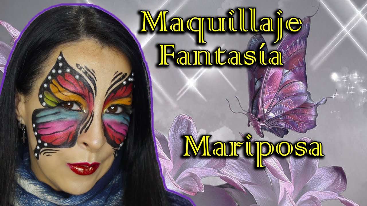 Maquillaje Fantasía Mariposa Colorida. 💜🇺🇾🦋 - YouTube