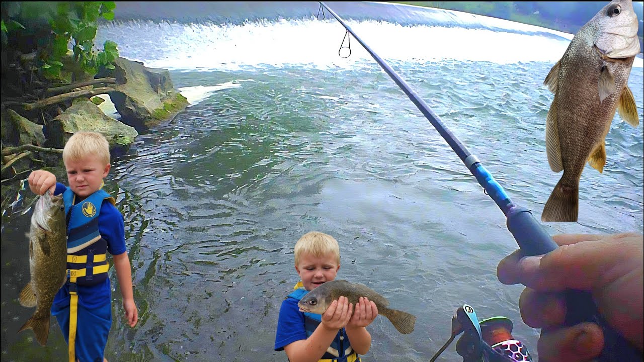 FISHING THE WHITEWATER RIVER LAUREL FEEDER DAM USING NIGHTCRAWLERS ...