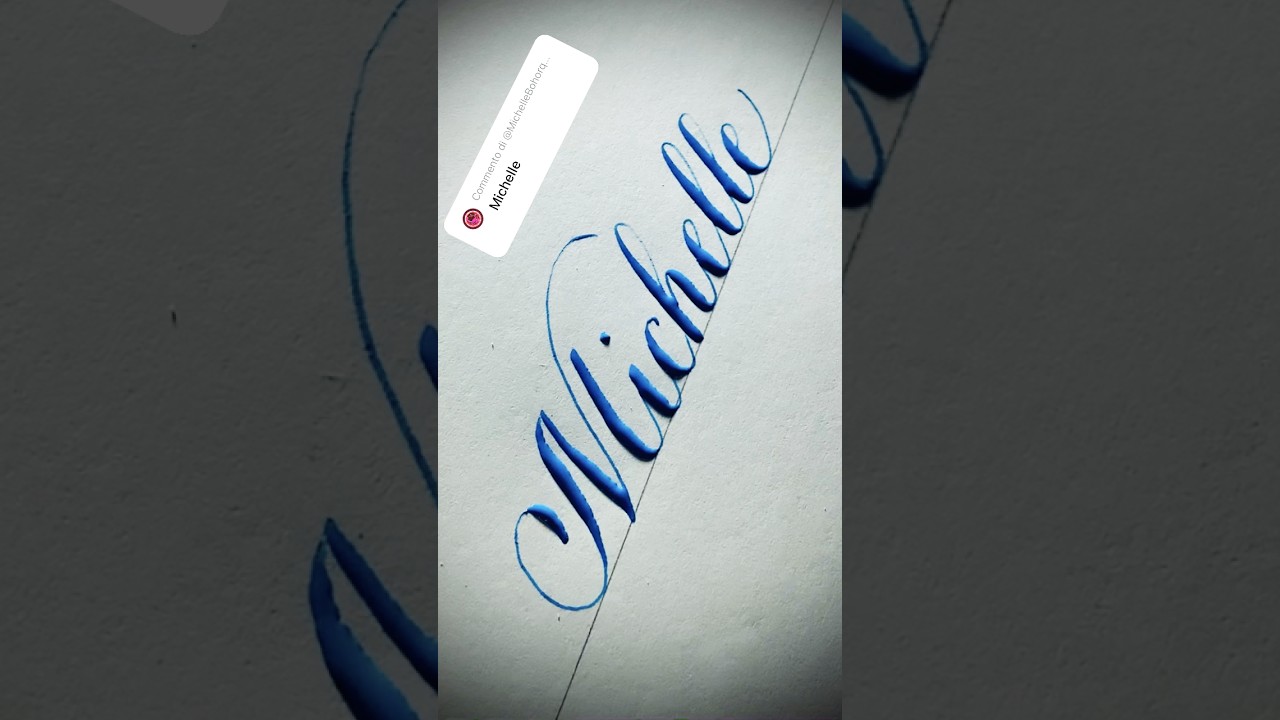 Copperplate calligraphy, tutorial: how I write your name #michelle ...