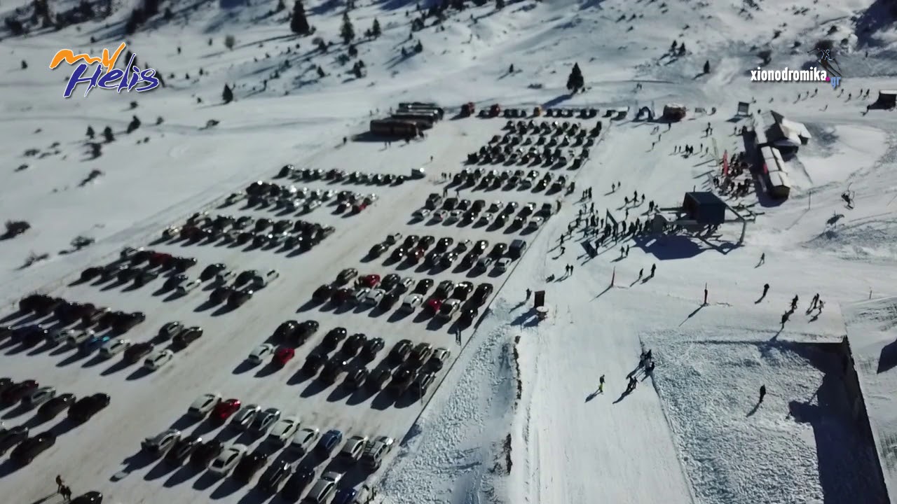 Χιονοδρομικό Κέντρο Καλαβρύτων 6.1.2019 drone - YouTube
