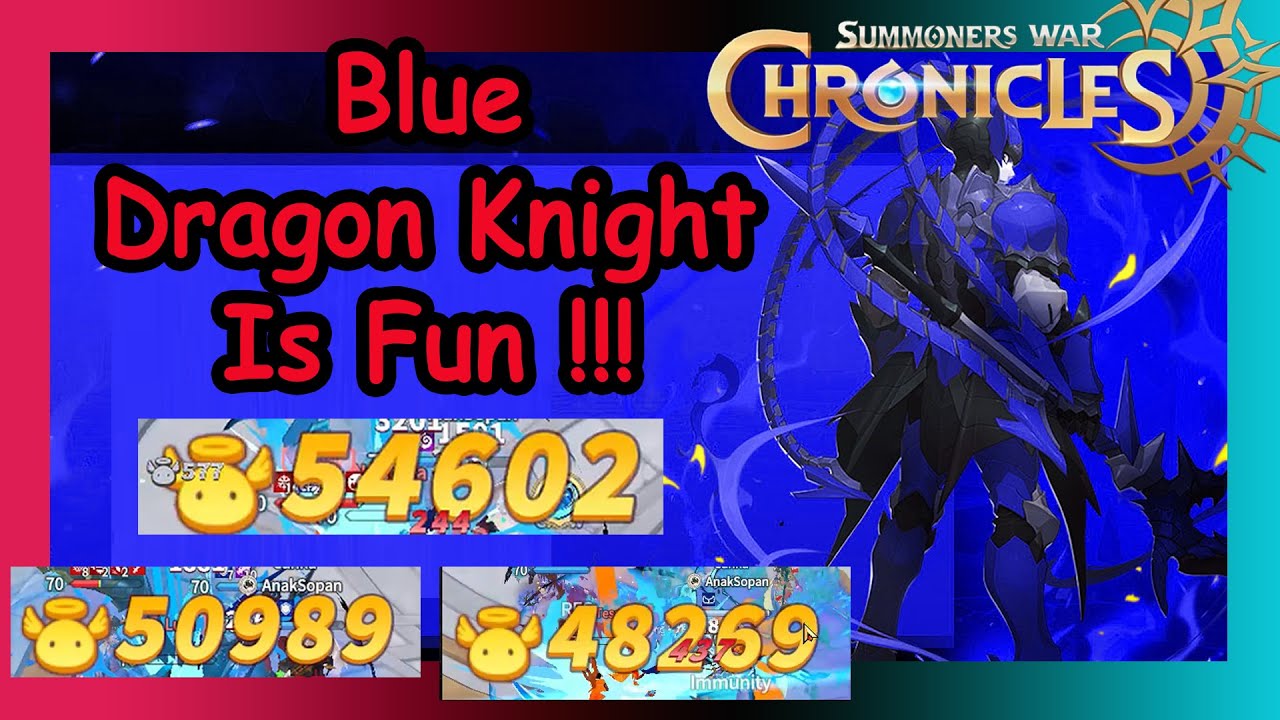 Blue Dragon Knight is Fun - Summoners War Chronicles - YouTube