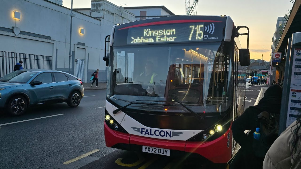 Falcon Buses ADL Enviro 200 MMC 312 YX72 OJY Route 715 - YouTube