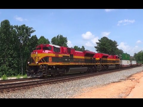 HD: KCS 4153 leads NS Train 23E in Tallapoosa, GA - YouTube