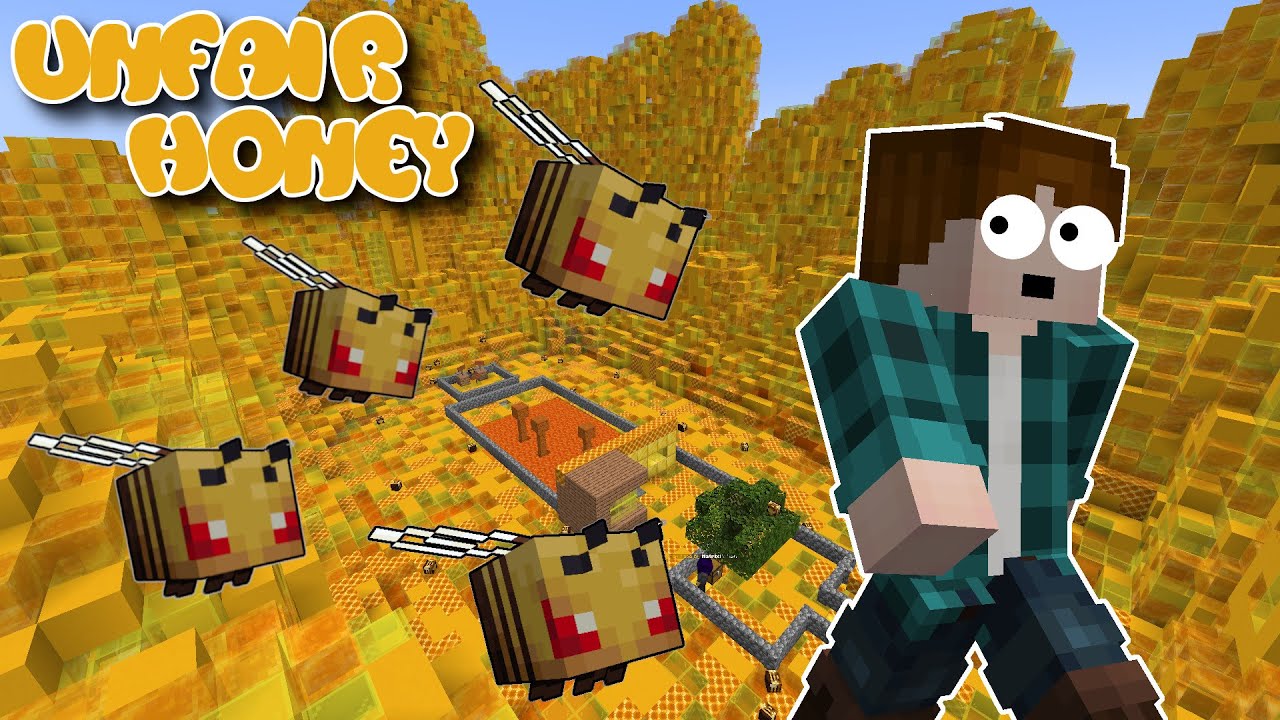 I BROKE THEIR HIVE!!! - Unfair Honey; Minecraft Unfair Map 1.20.1 - YouTube