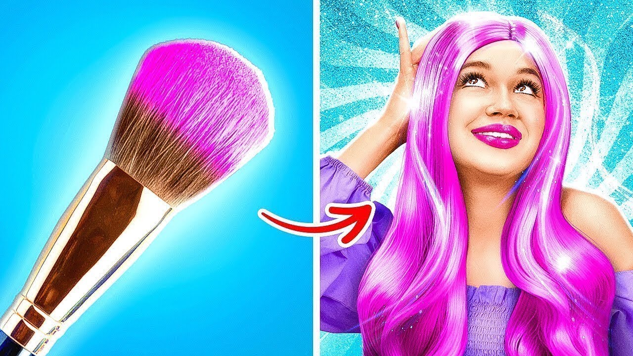 Transformação de Nerd para Garota Popular! 💕 O Cabelo Rosa Mudou Tudo ...