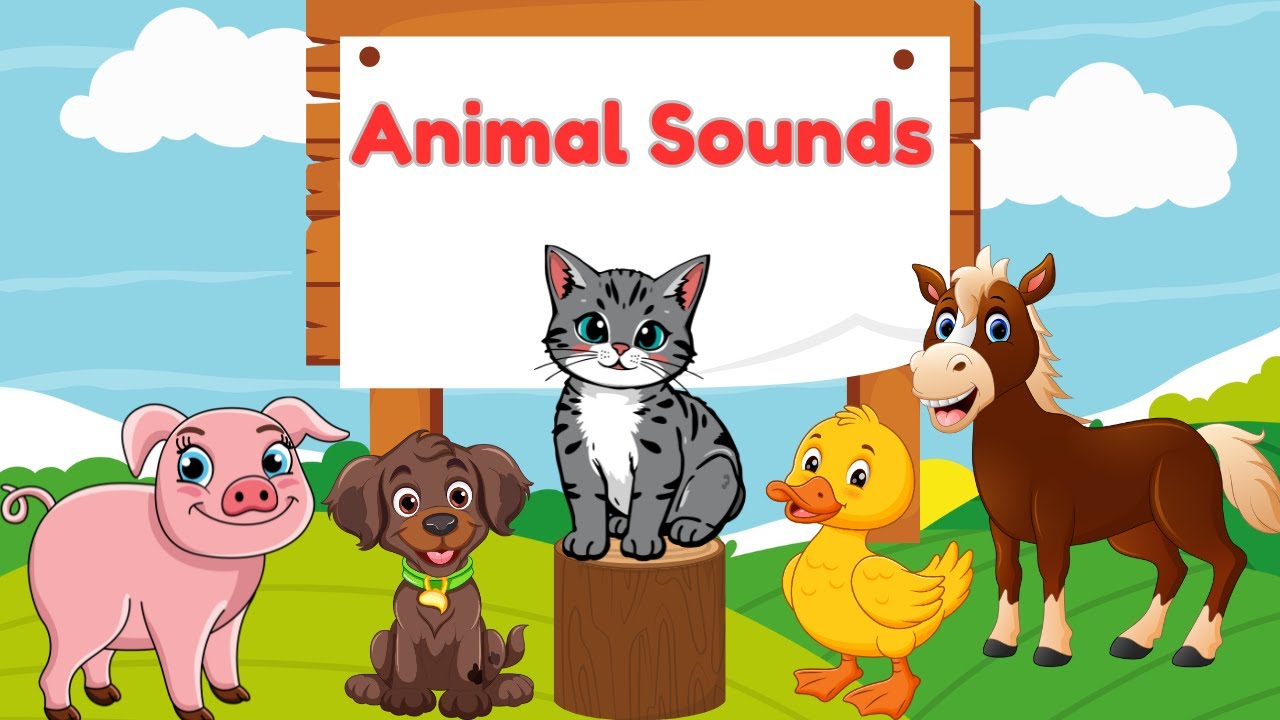 Animal Sounds Song for Kids | Learn Animal Noises with Fun Rhymes - YouTube