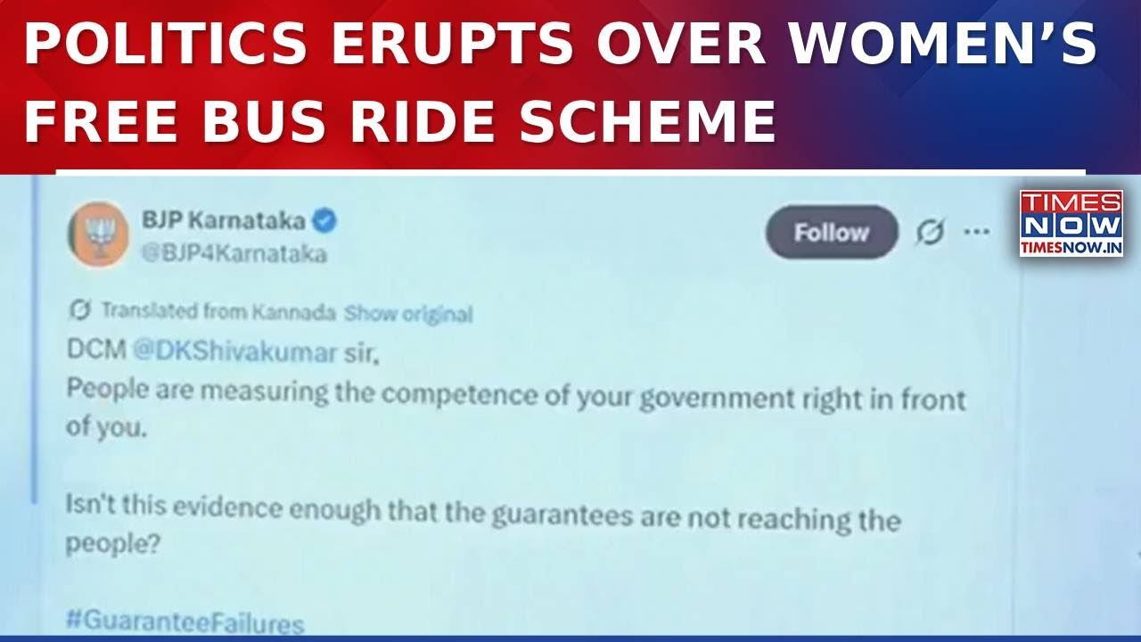 BJP vs Congress Over Free Bus Ride Scheme For Women | Political Row ...