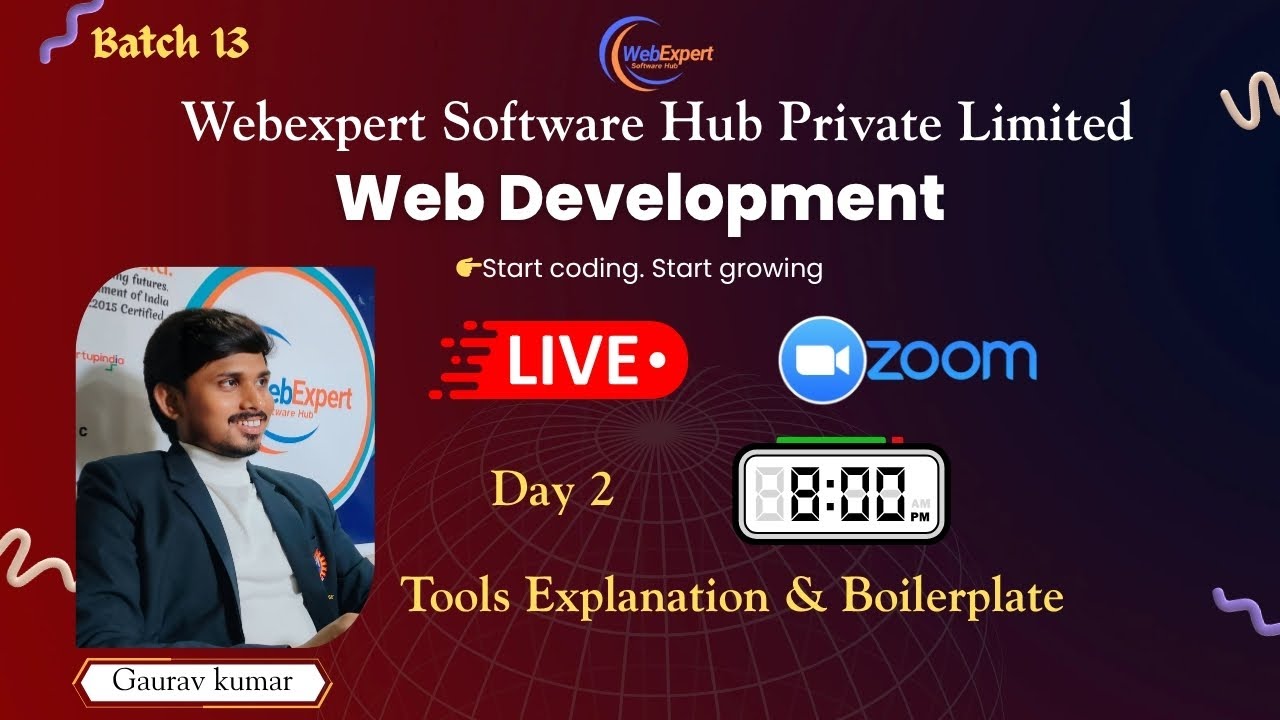 Web Development Course Day 2 (Batch 13) Tools Explanation & Boilerplate - YouTube