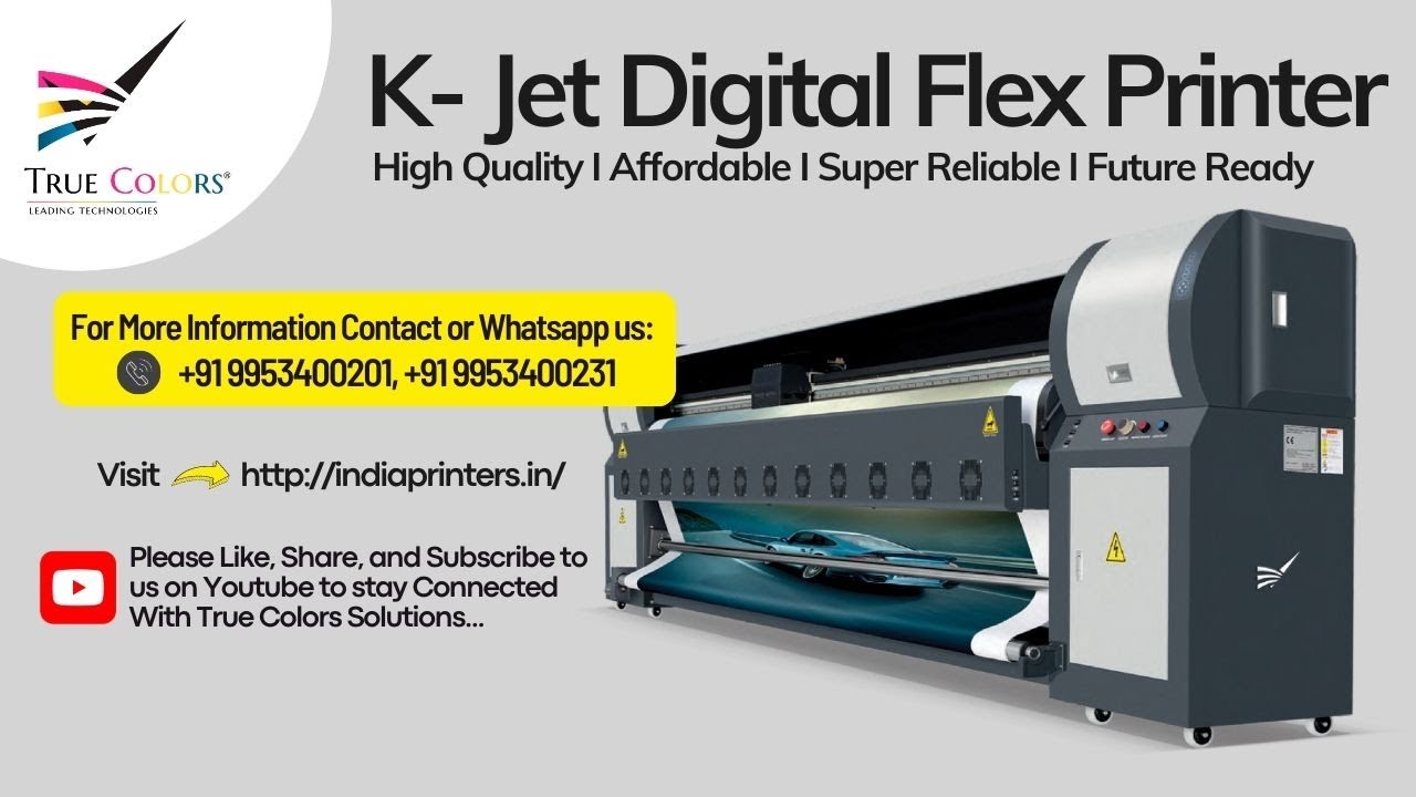 Flex Printing Machine...True Colors Digital Solvent Printer #printing # ...