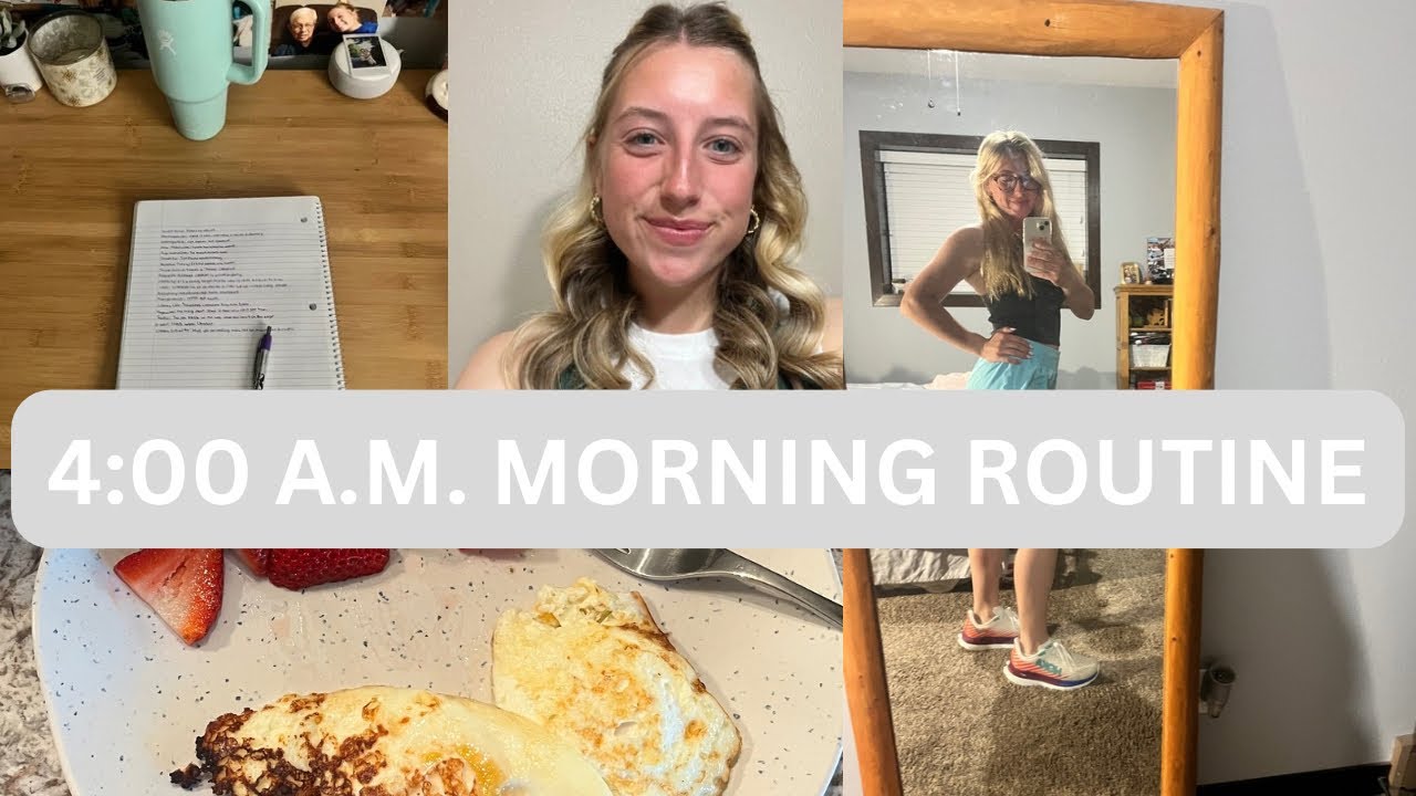 4:00 A.M. MORNING ROUTINE as a SENIOR* in high school - YouTube
