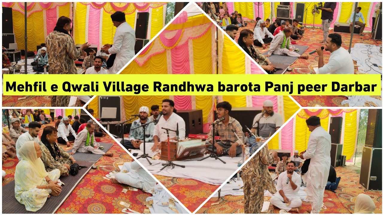 Darbar Panj peer Village Randhwa Brota Mehfil e Qwali Manjit Bains ...
