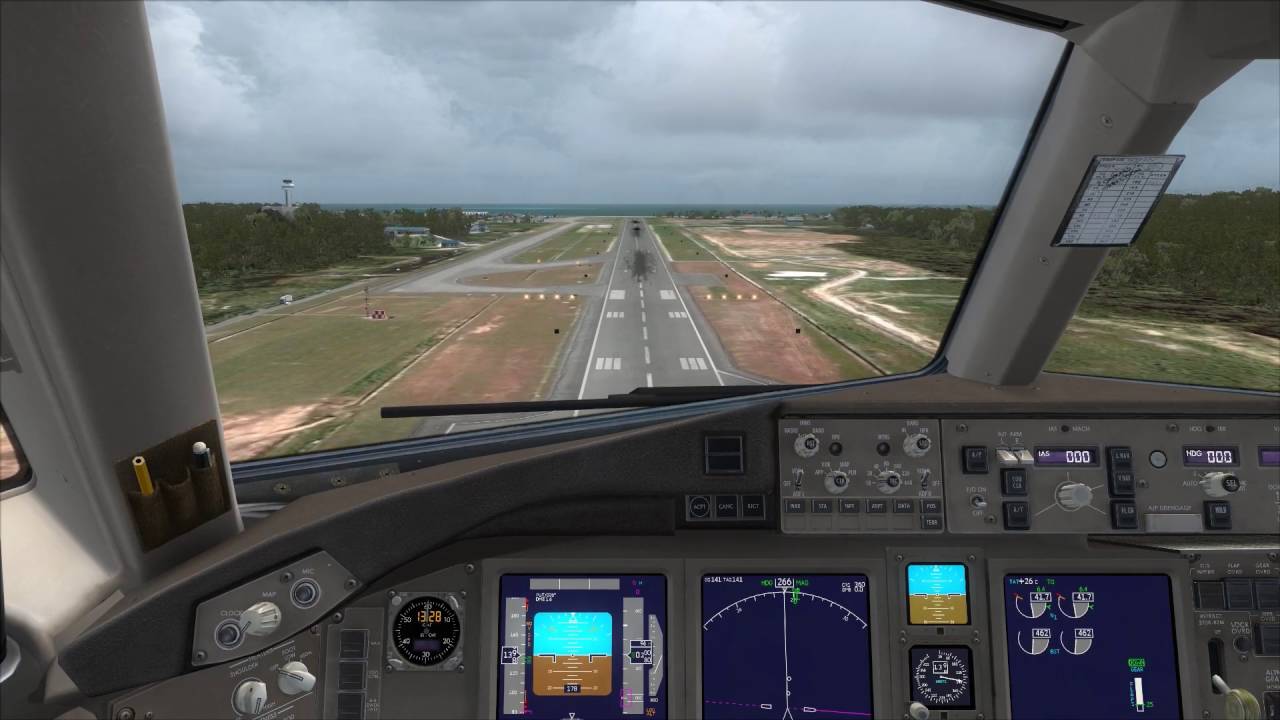 Cockpit 777-200ER landing at Phuket [FSX] - YouTube