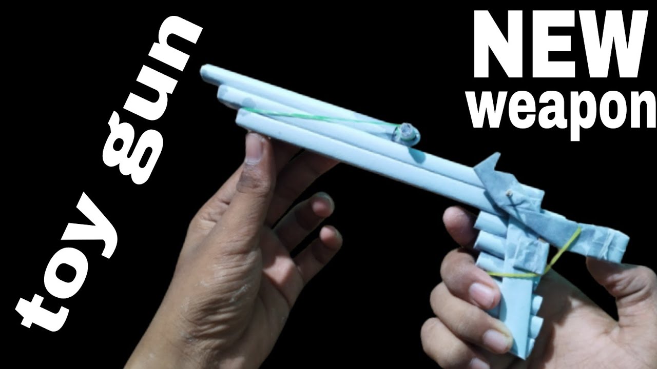 Origami paper gun that shoots paper bullet || how to make paper gun ...