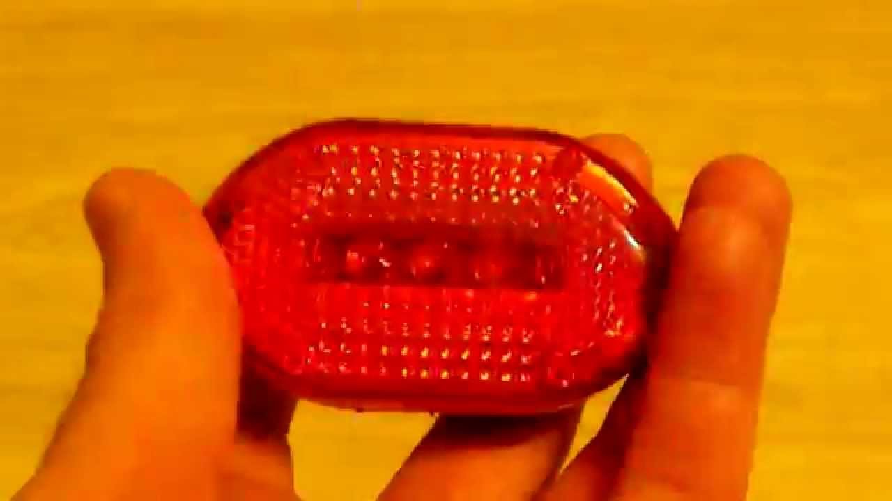 5-LED 7 Modes Bicycle Bike Safety Rear Tail Warning Light Flashing ...