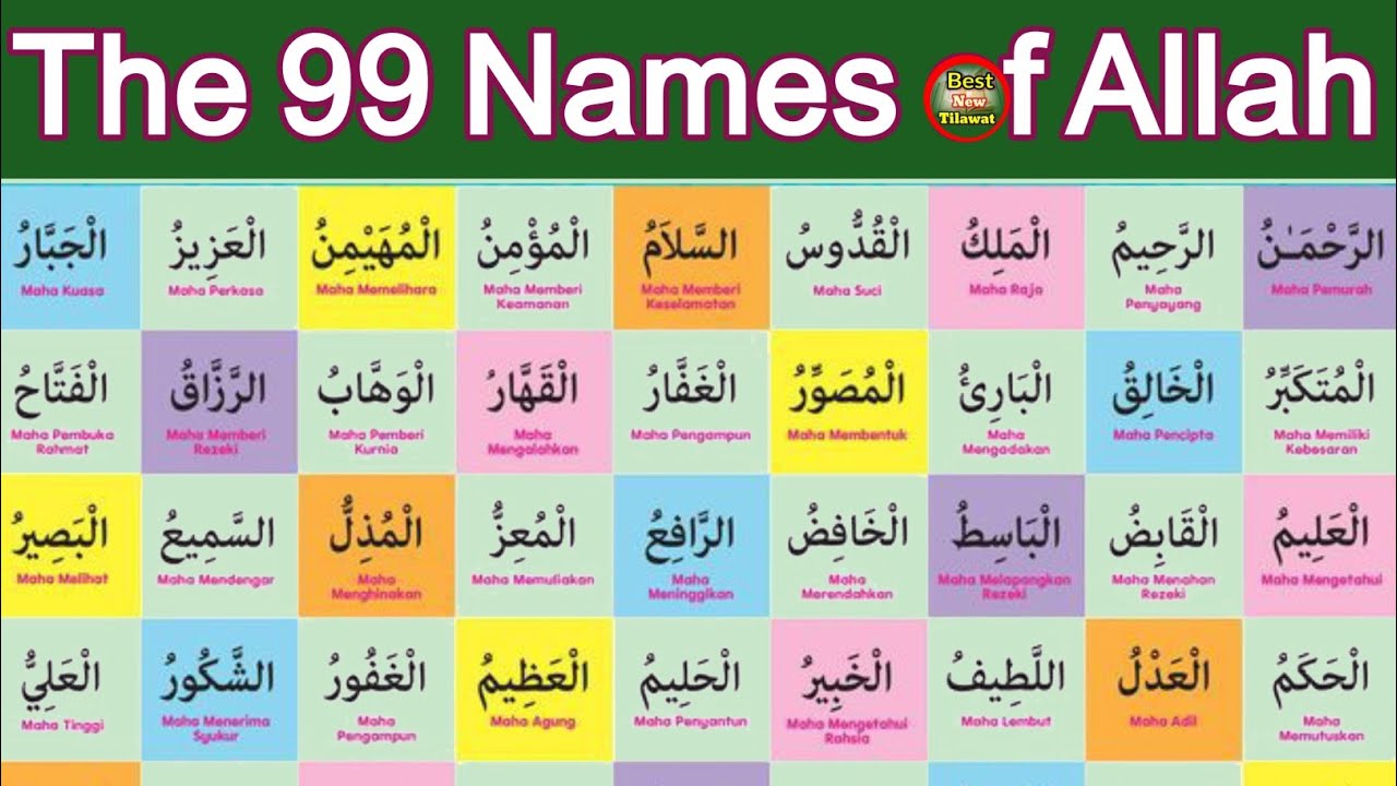 Allah ke 99 naam tarjuma ke sath | Asmaul Husna | 99 names of allah ...