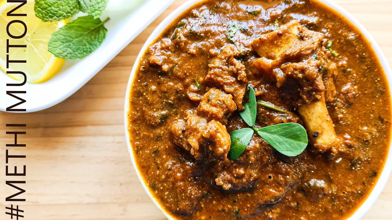 Methi Mutton / Fenugreek leaves mutton / Methi mutton curry - YouTube