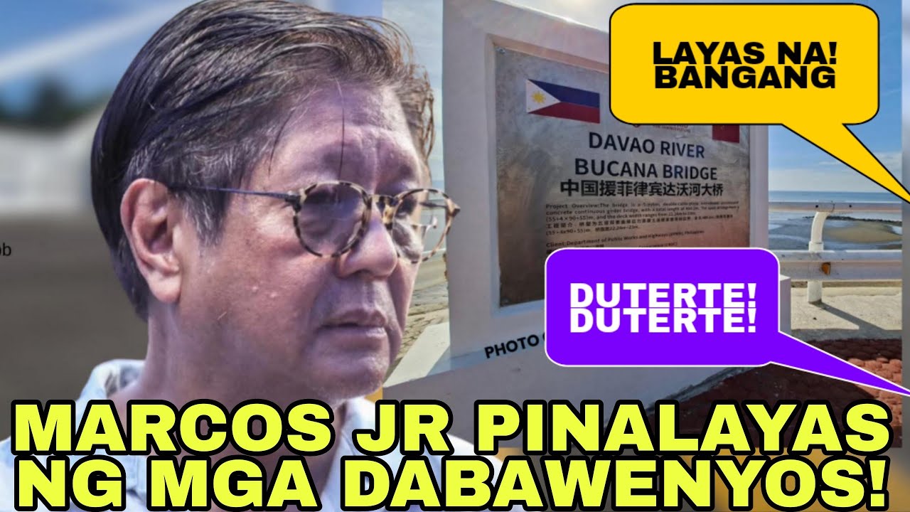 MARCOS JR PINALAYAS NG MGA DABAWENYOS HABANG NAG-INSPECT BUCANA BRIDGE ...