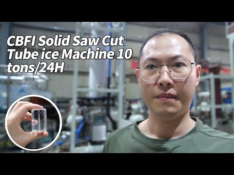 CBFI 10 tons solid tube ice machine ice discharge inspection and ...
