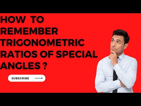 Easiest way to remember Trigonometric ratios of Standard angles#tricks ...
