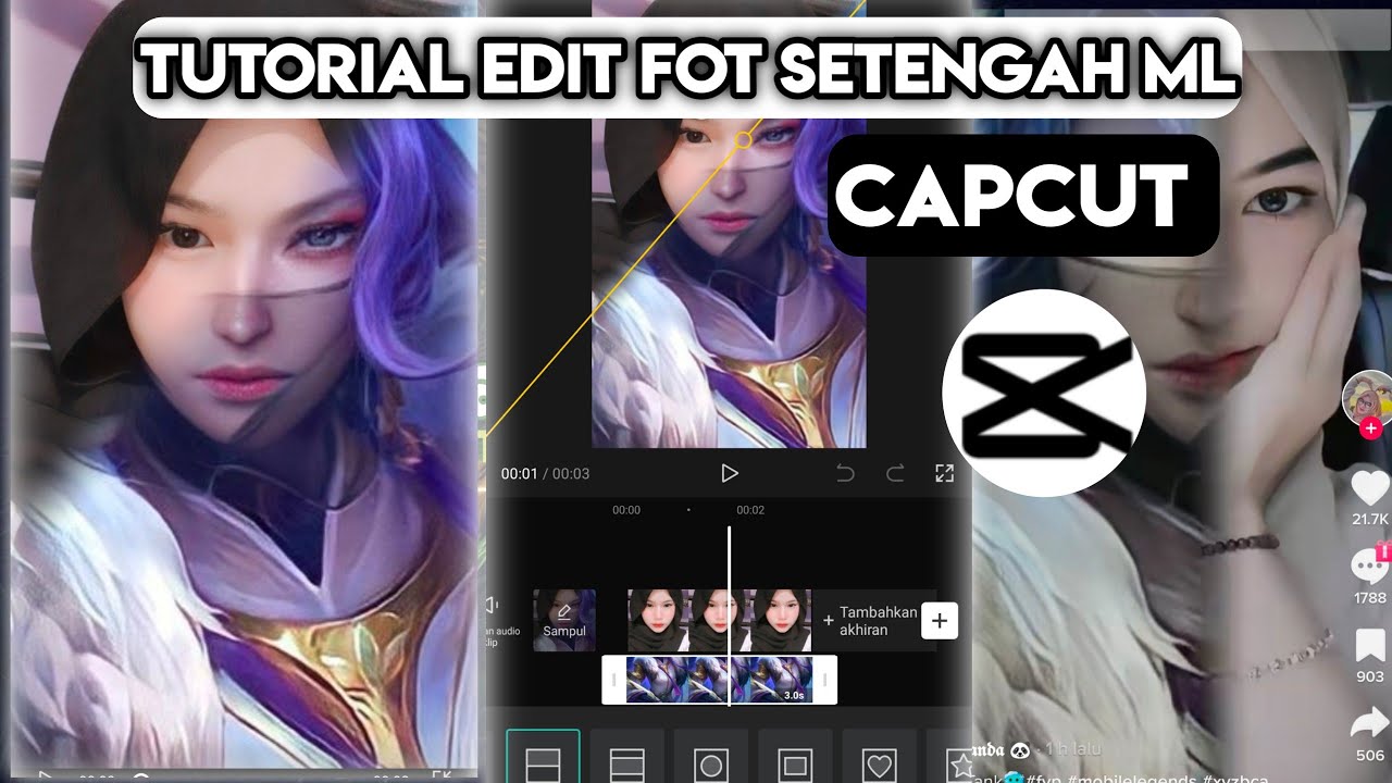 Cara edit muka setengah hero ml || Edit foto setengah hero ml || preset ...