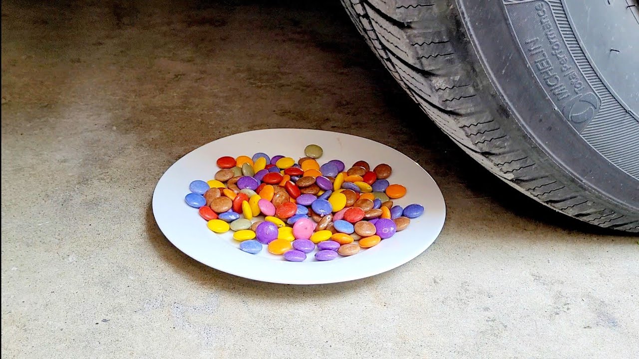 Crushing Crunchy & Soft Things With Car | Running Over Toys, Food ...