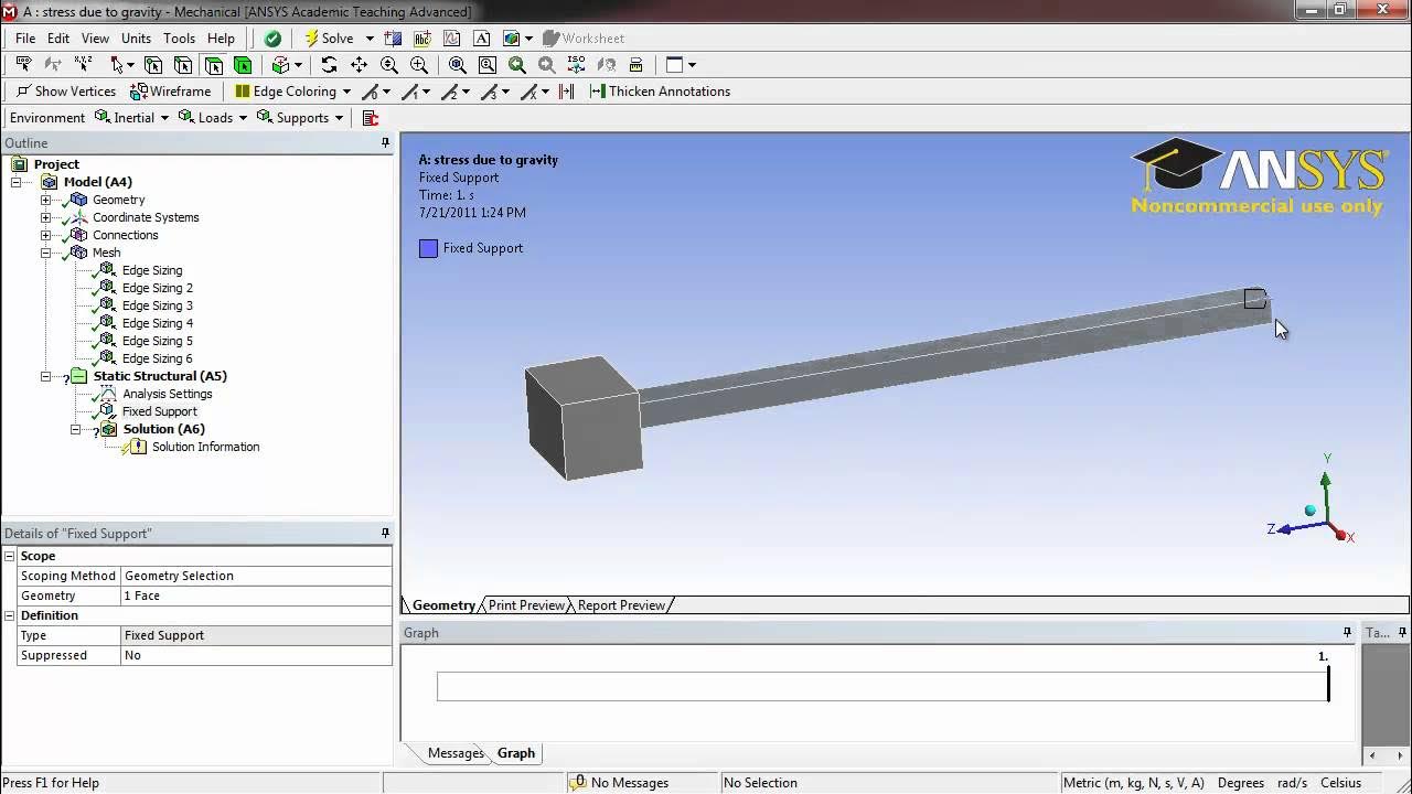 Stress Due to Gravity Using Ansys Mechanical — Physics Setup - YouTube