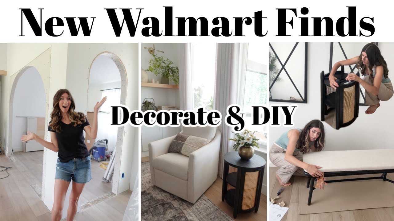 New* Walmart Decor + How to Style It / Finishing the Archways - YouTube