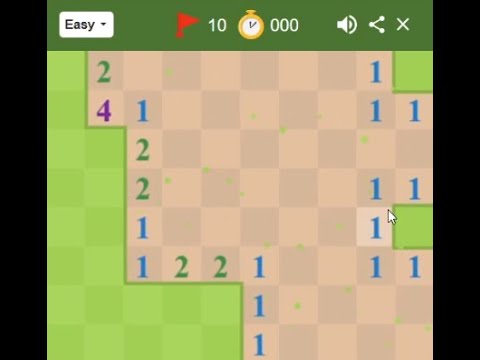 Google Minesweeper World Record in 9 secs (Easy difficulty) - YouTube