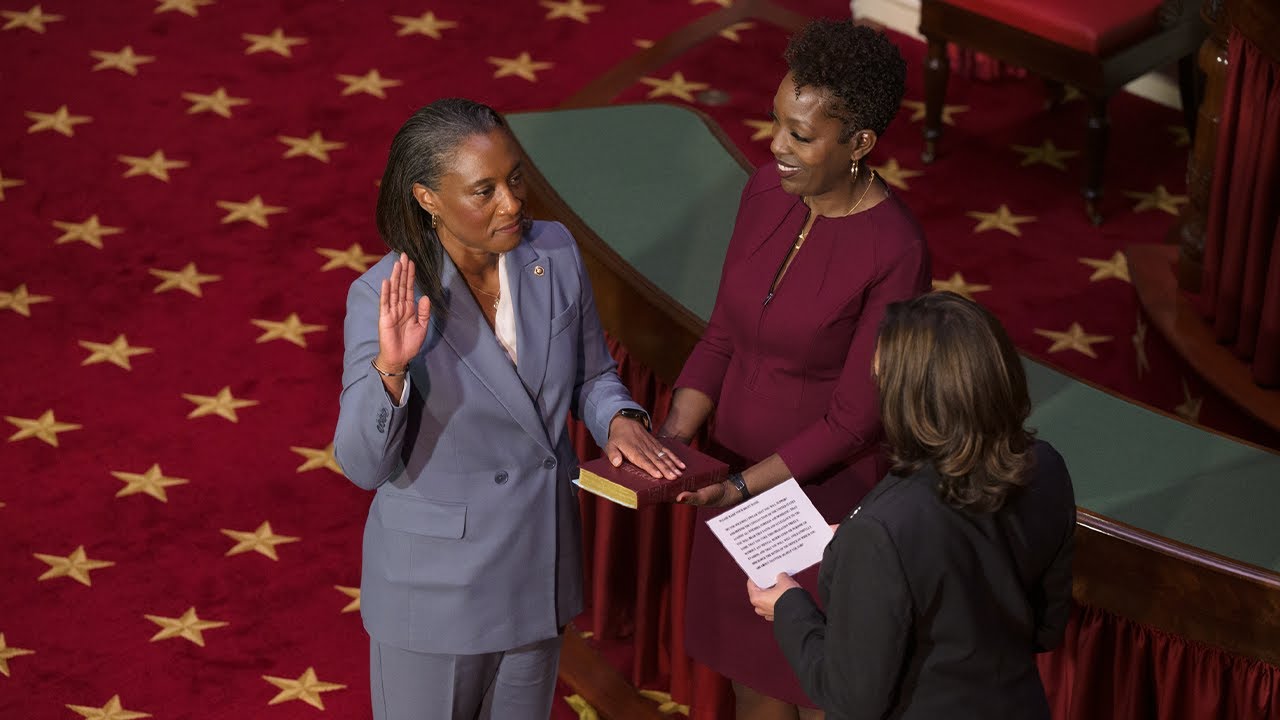 Laphonza Butler Sworn in as California’s Newest U.S. Senator - YouTube