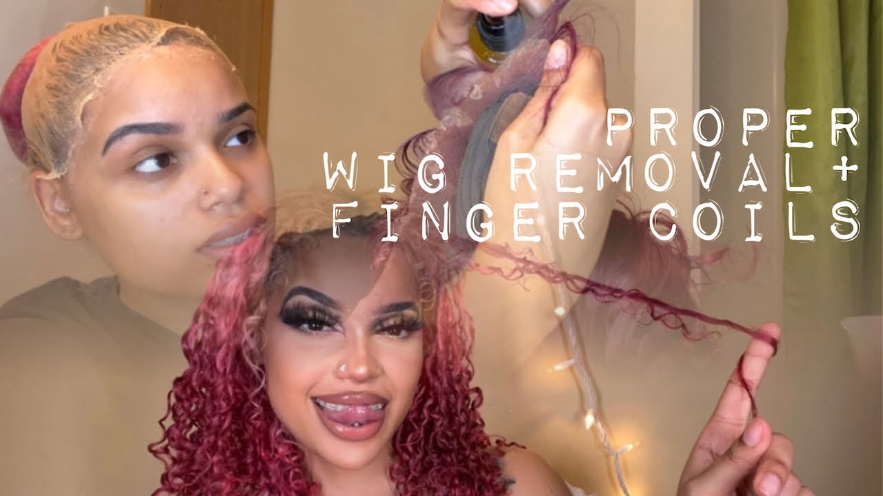 Proper Wig Removal (no alcohol) + Trying Finger Coils ♡ Vanessa Lynn - YouTube