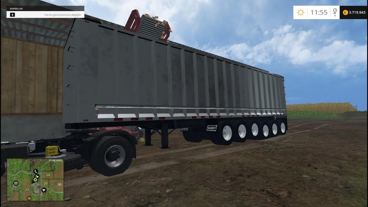 Farming Simulator 2015 East Dump Trailer (70000 Capacity) Mod - YouTube