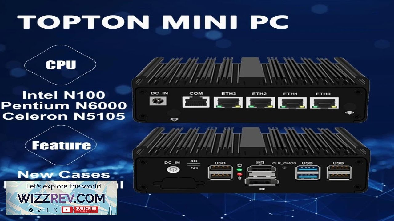 Topton Cheap Firewall Micro Appliance 4 Port i226 2.5GbE LAN Fanless ...