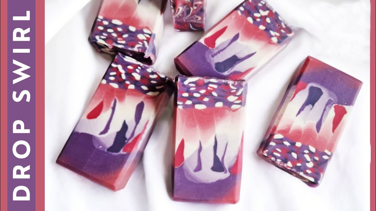 DROP SWIRL Ombré Soap | Cold process soap making - YouTube