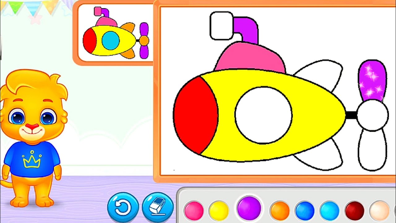 😝 Coloring game for kids | fill the colors | 😛 - YouTube