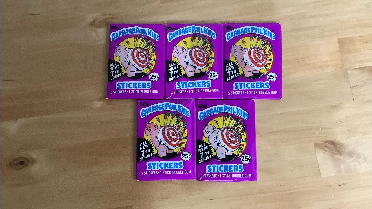 Opening Original Garbage Pail Kids Series 7 (Sick And Disgusting Gum ...
