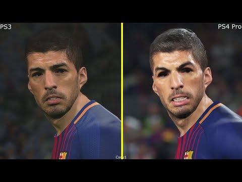 PES 2018 PS3 vs PS4 Pro Graphics Comparison