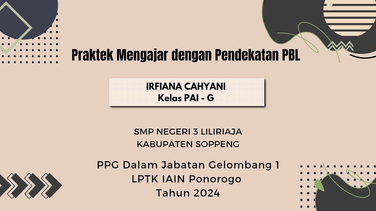PPL 1_Video Pembelajaran Dengan Pendekatan PBL_Irfiana Cahyani - YouTube