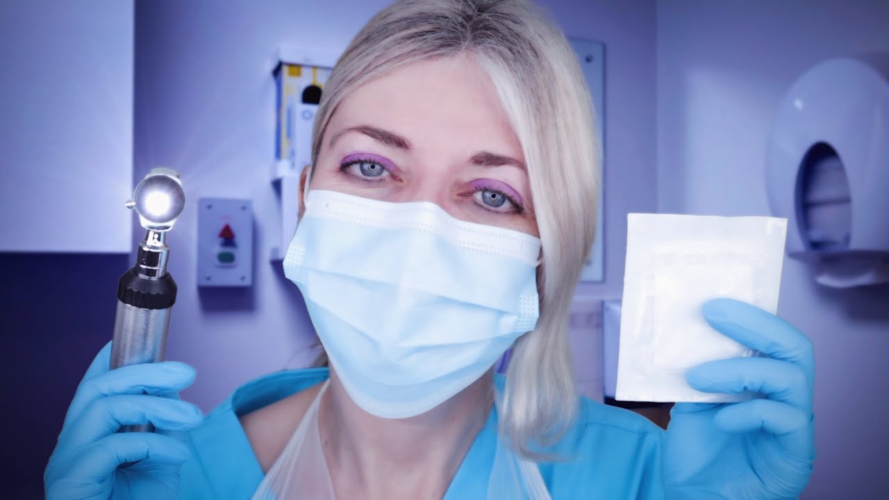 ASMR Ear Exam & Swab, Biopsy Wound Check & Dressing - Up Close To Your ...