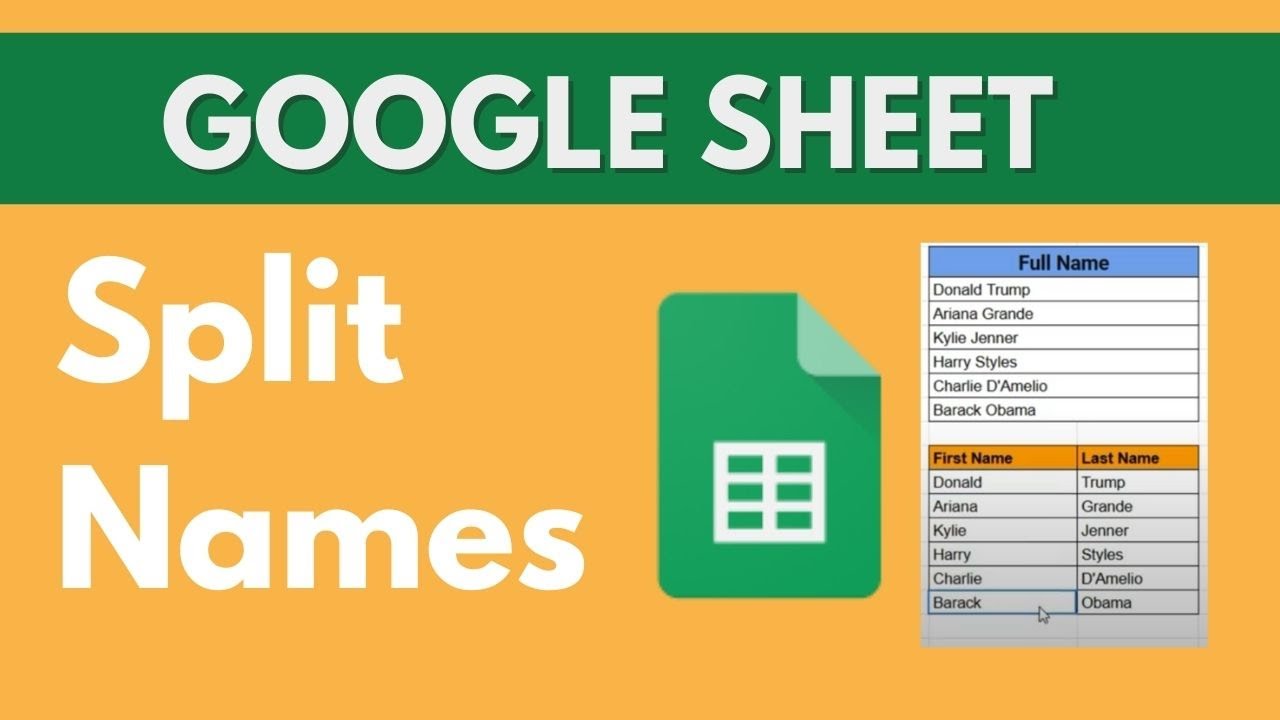 How To Split Name In 2 Cells In Google Sheets YouTube How To Split Name In 2 Cells In Google Sheets YouTube