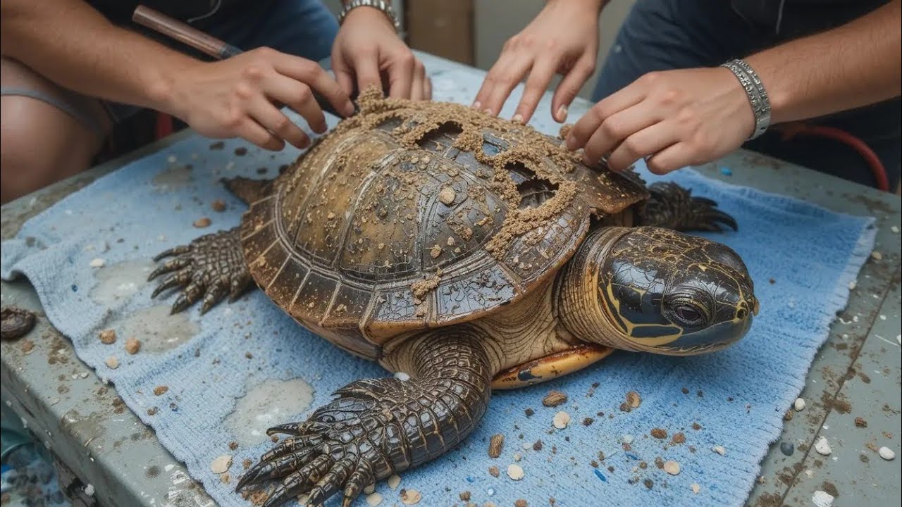 Incredible Sea Turtle Rescue: Removing Millions of Barnacles for a Life ...