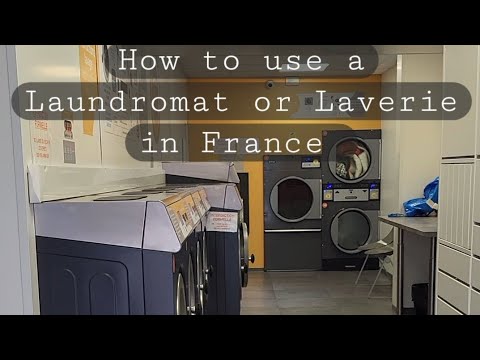 How to do laundry in a laundromat in France🇨🇵 #laverie #laundromat # ...