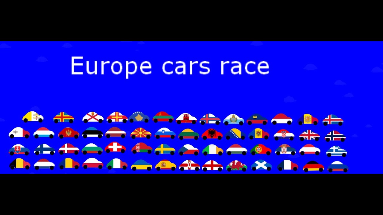 Europe marble cars race - YouTube