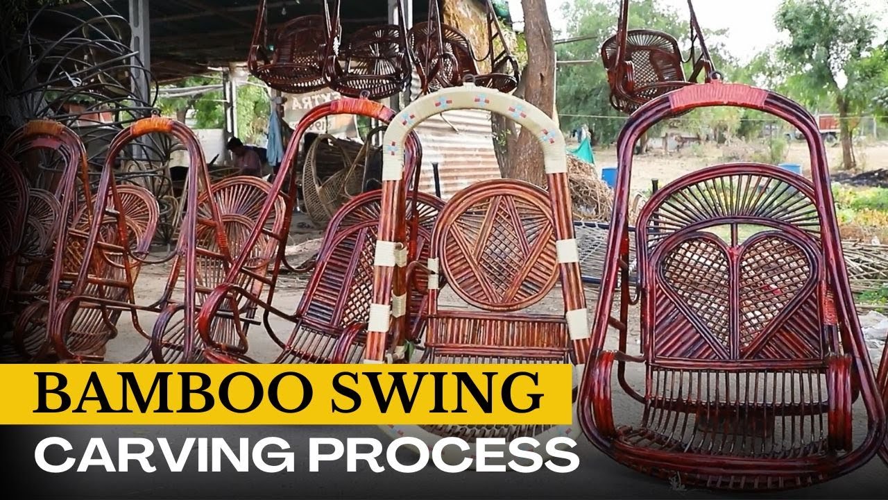 How A Beautiful Bamboo Swing Is Made By Hand in Traditional Way ...