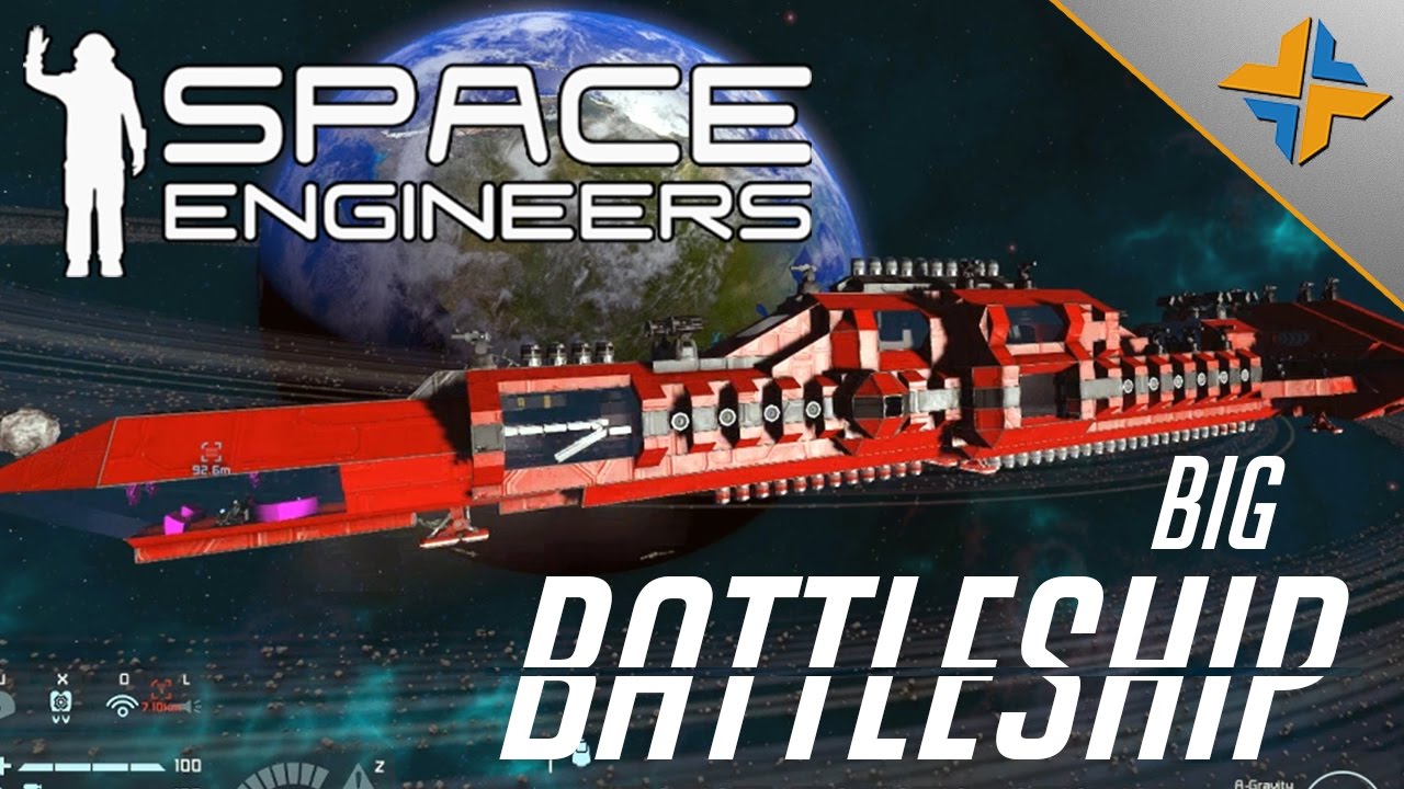 BIG BATTLESHIP!! Space Engineers Ship Design - YouTube