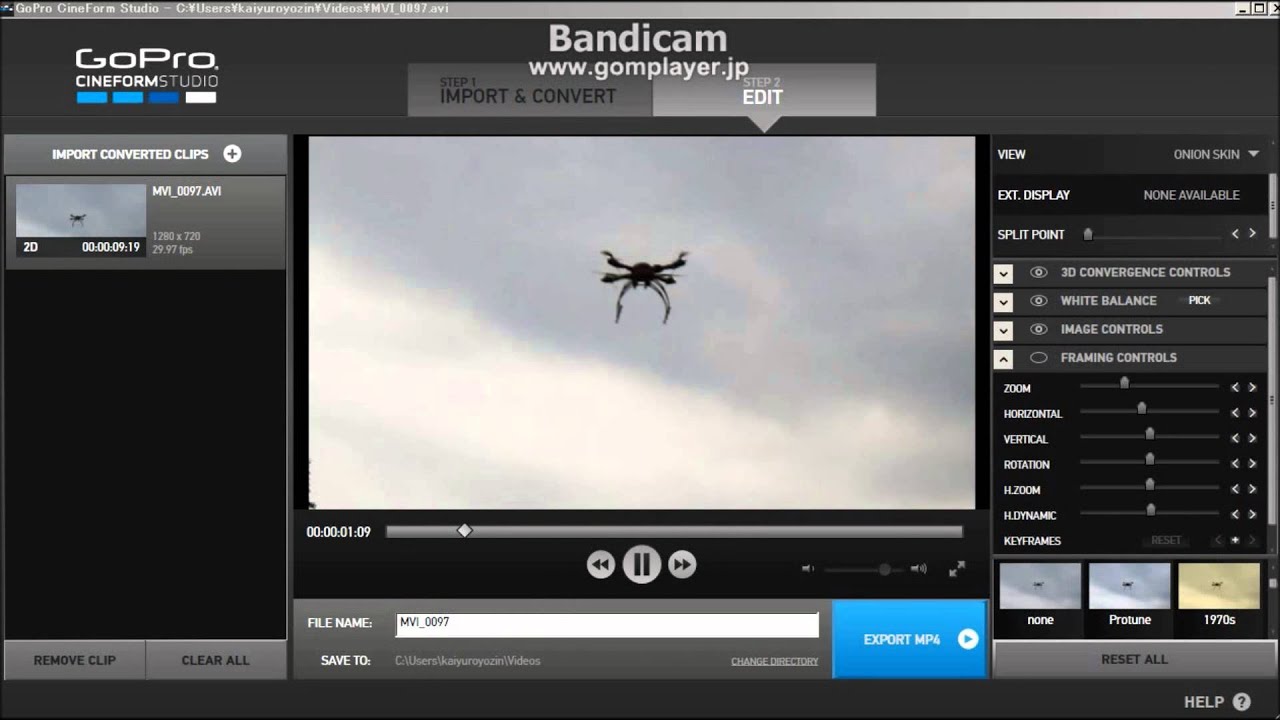 GoPro CineForm Studio を 使てみる - YouTube
