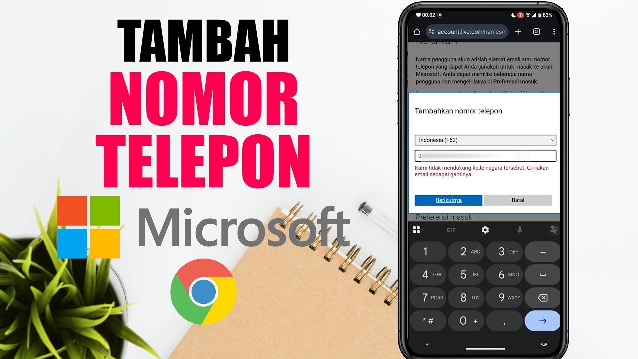 Cara Menambah Nomor Telepon Akun Microsoft - YouTube